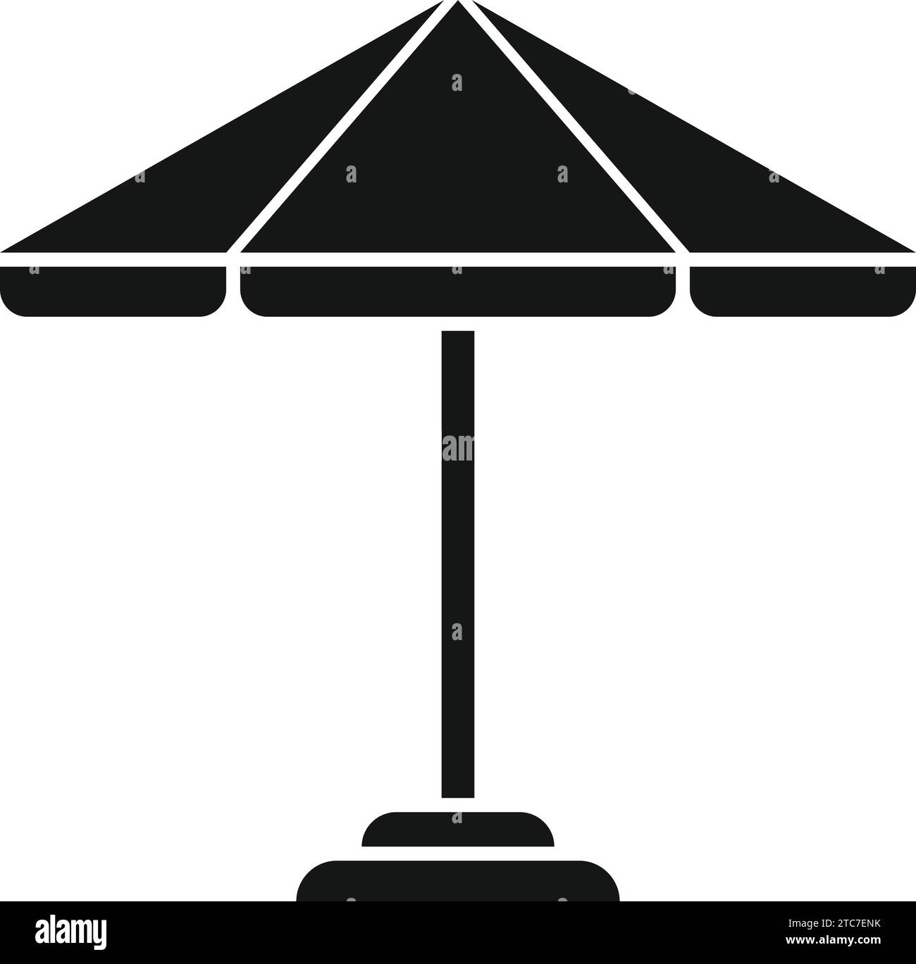 Outdoor parasol icon simple vector. Metal summer plan. Parasol patio ...