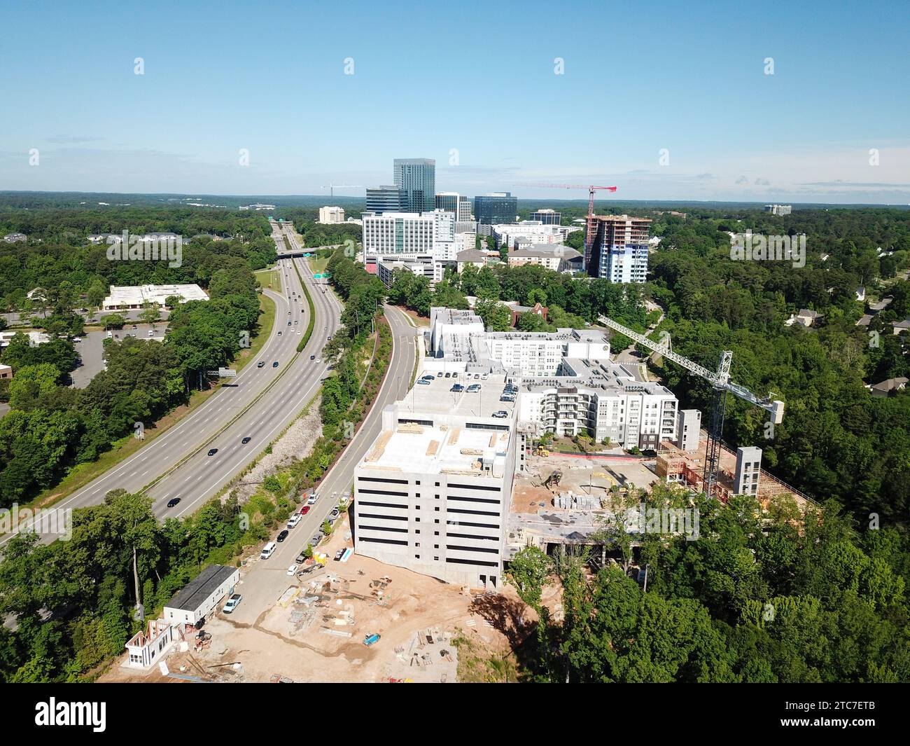 Drone photos of high rise construction in North Hills / Midtown Raleigh ...