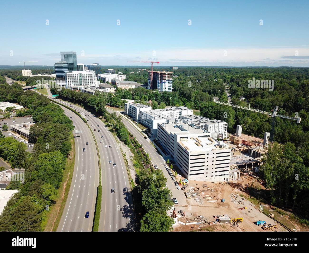 Drone photos of high rise construction in North Hills / Midtown Raleigh ...