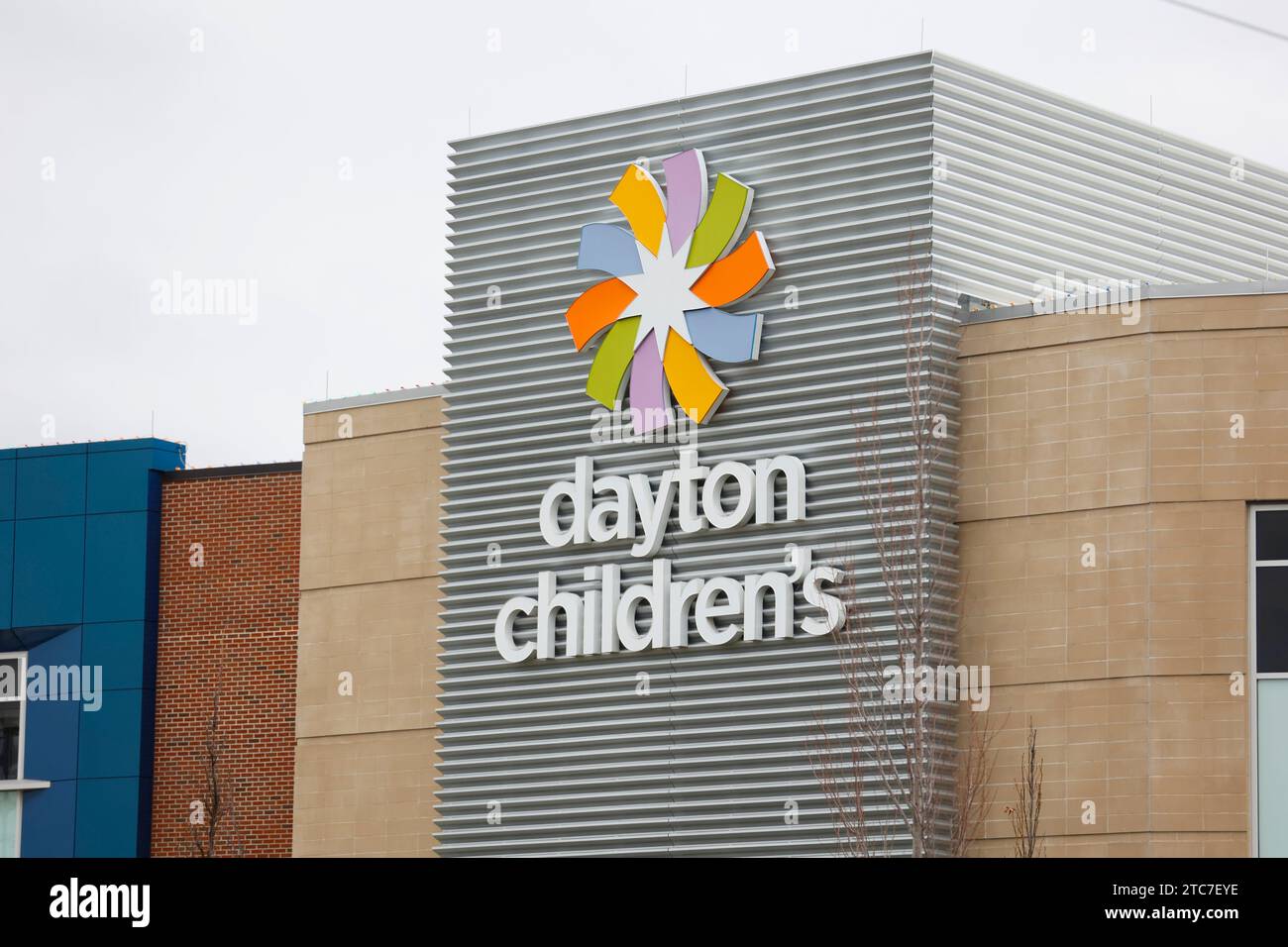 Dayton, USA. 09th Dec, 2023. A Dayton Children's sign is seen on the ...