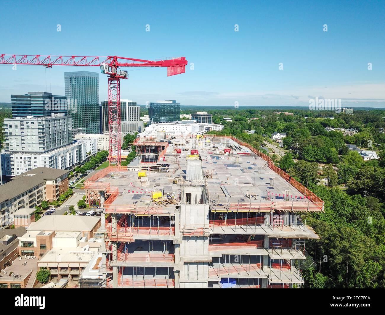 Drone photos of high rise construction in North Hills / Midtown Raleigh ...