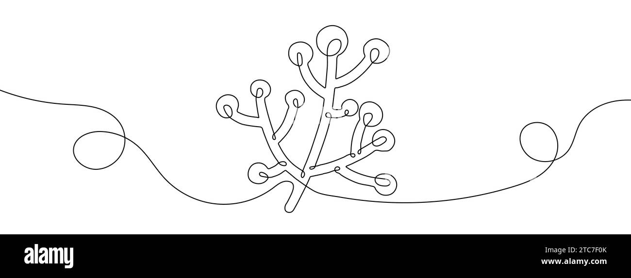 Continuous line drawing of flower. One line drawing background. Vector ...