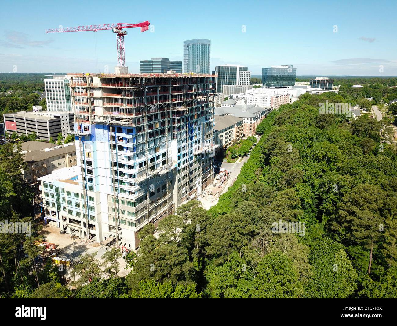 Aerial drone view construction building hi-res stock photography and ...