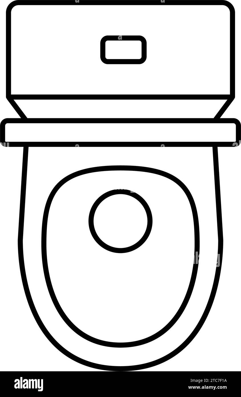 bath top view line icon vector illustration Stock Vector Image & Art ...