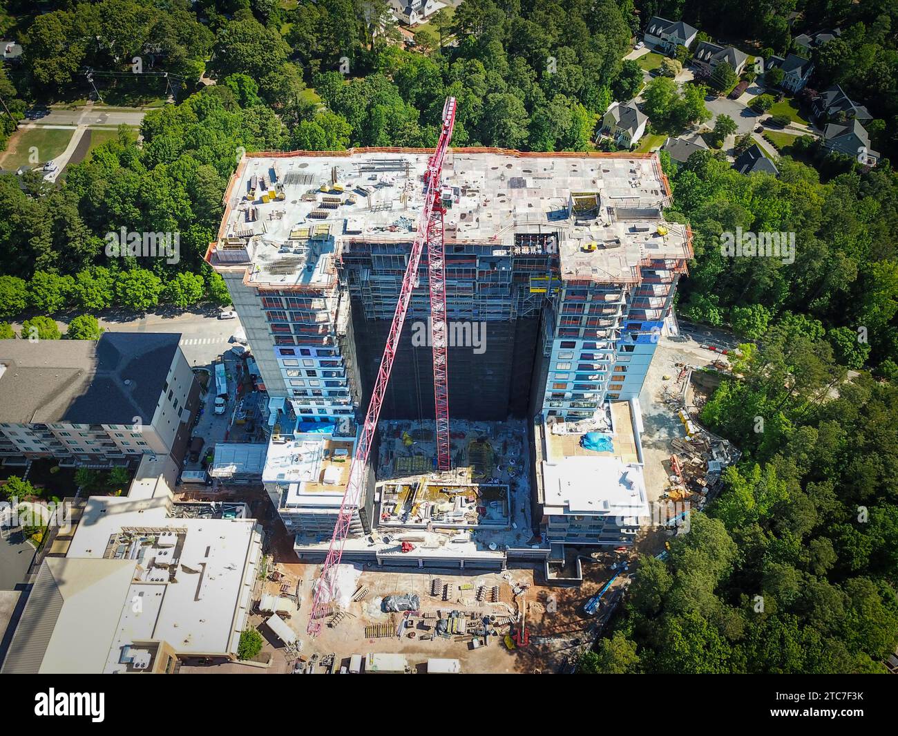 Drone photos of high rise construction in North Hills / Midtown Raleigh ...