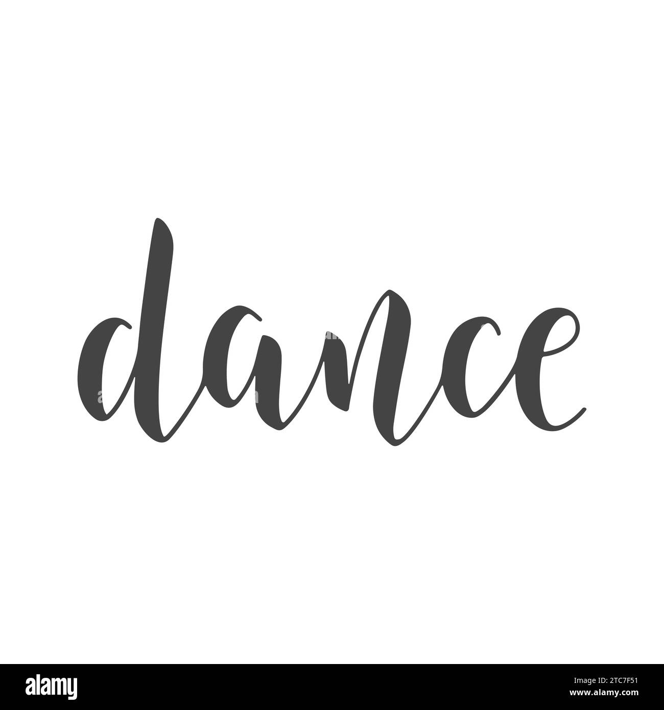 Vector Stock Illustration. Handwritten Lettering of Dance. Template for ...