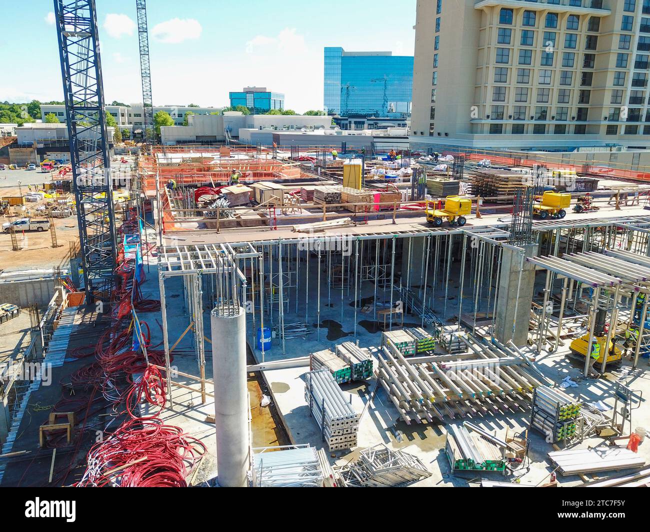 Drone photos of high rise construction in North Hills / Midtown Raleigh ...