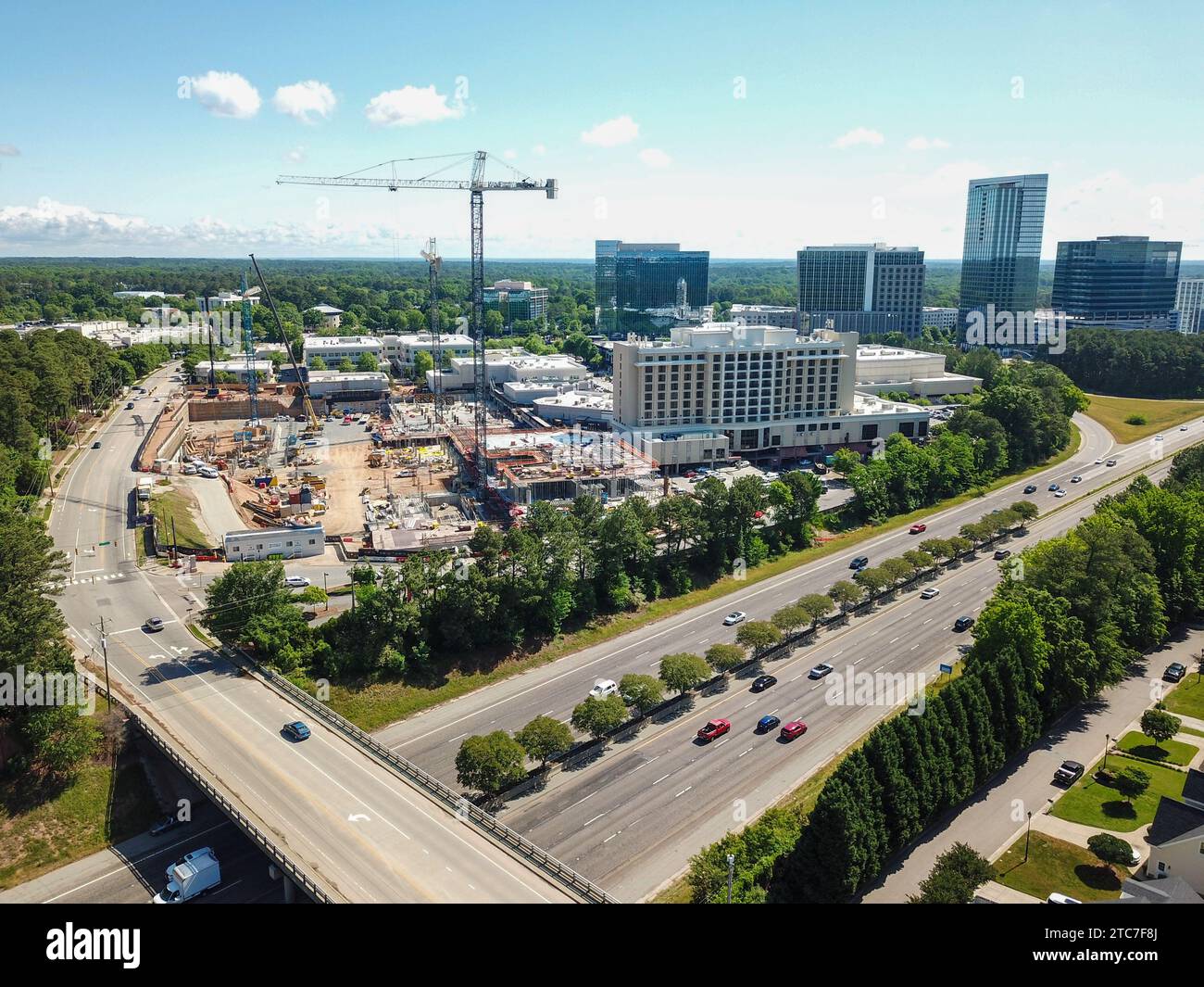Aerial drone view construction building hi-res stock photography and ...