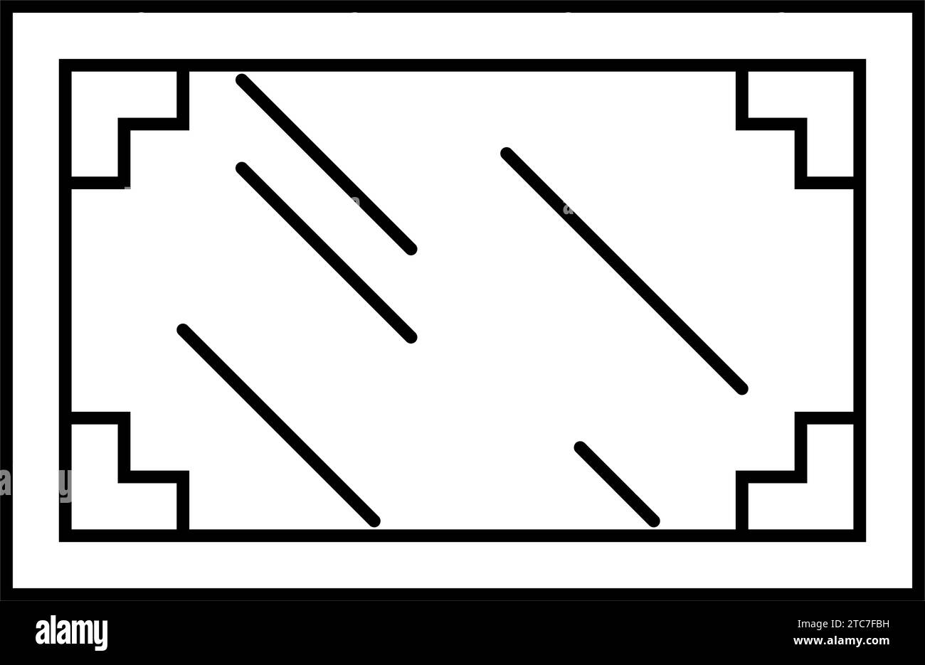 round table chair top view line icon vector illustration Stock Vector ...