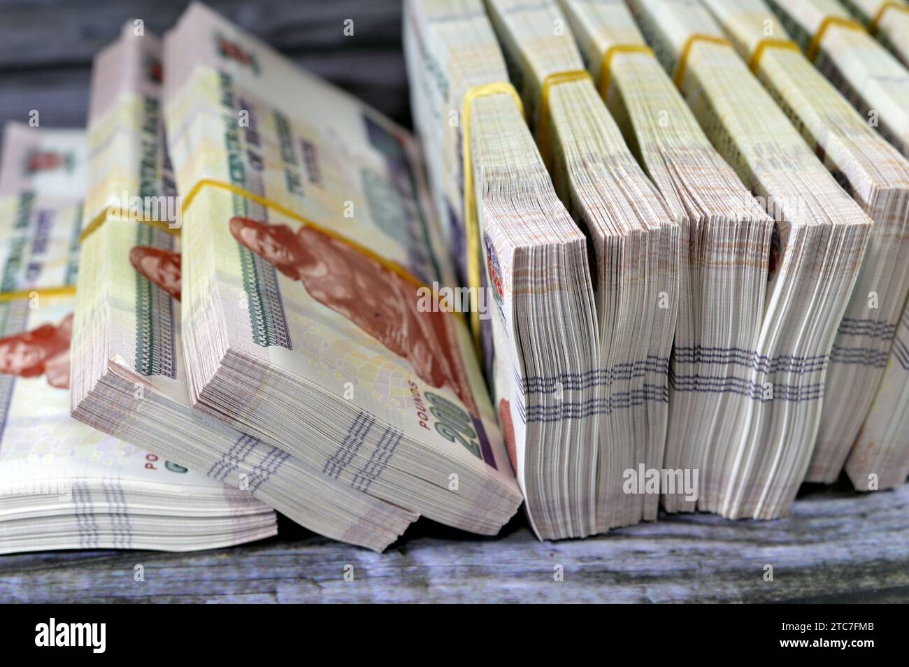 Piles and Stacks of Egypt money thousands of Pounds currency banknotes ...