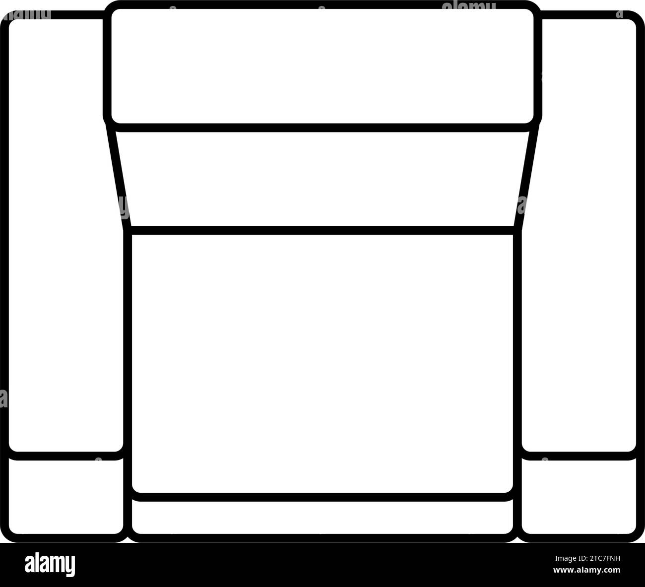 bedside table top view line icon vector illustration Stock Vector Image ...