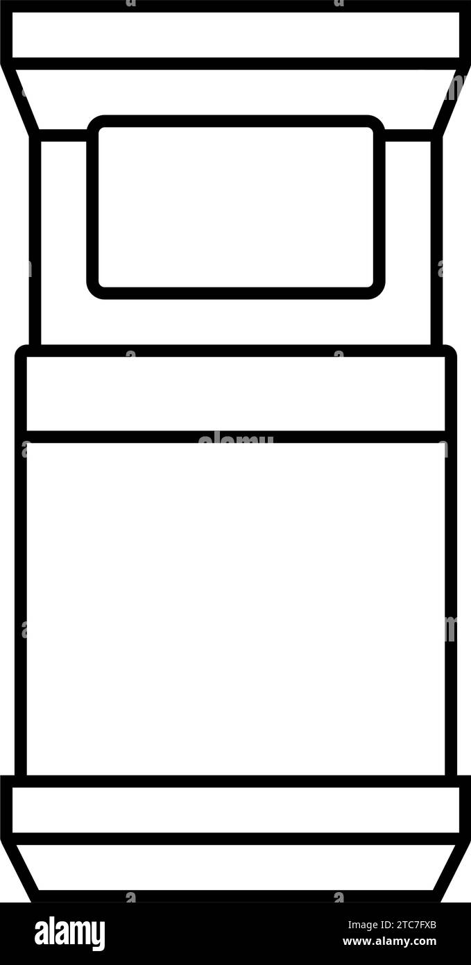 computer chair top view line icon vector illustration Stock Vector ...
