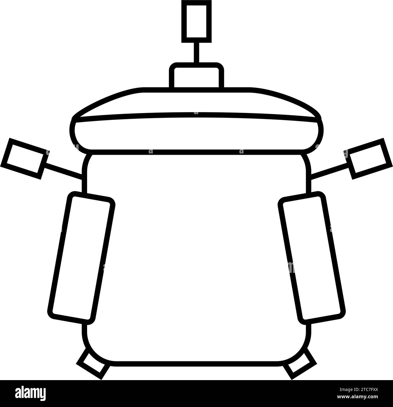 chair top view line icon vector illustration Stock Vector Image & Art ...