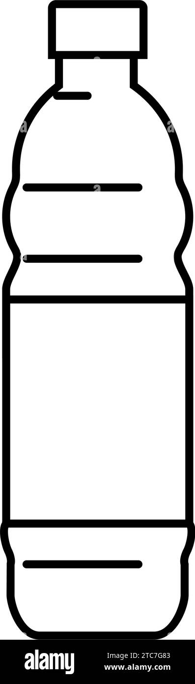 empty water plastic bottle line icon vector illustration Stock Vector ...