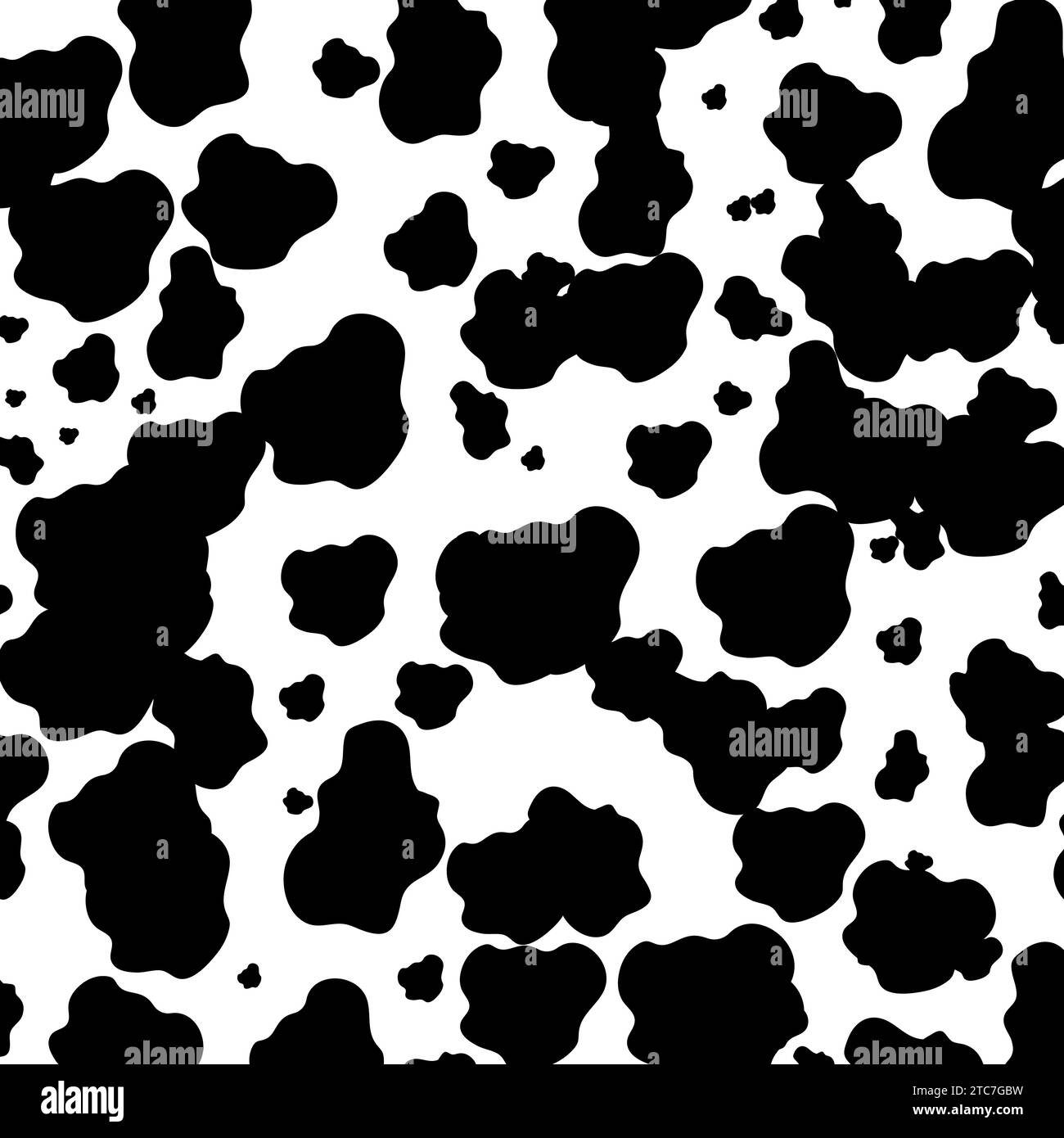 Black and white spotted animal print of Dalmatian or cow. Vector ...