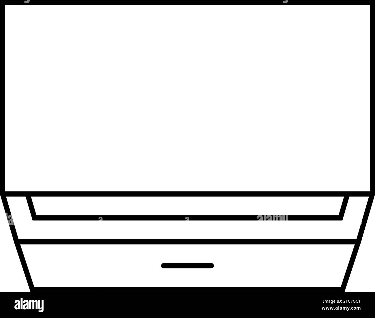 chest of drawers top view line icon vector illustration Stock Vector ...