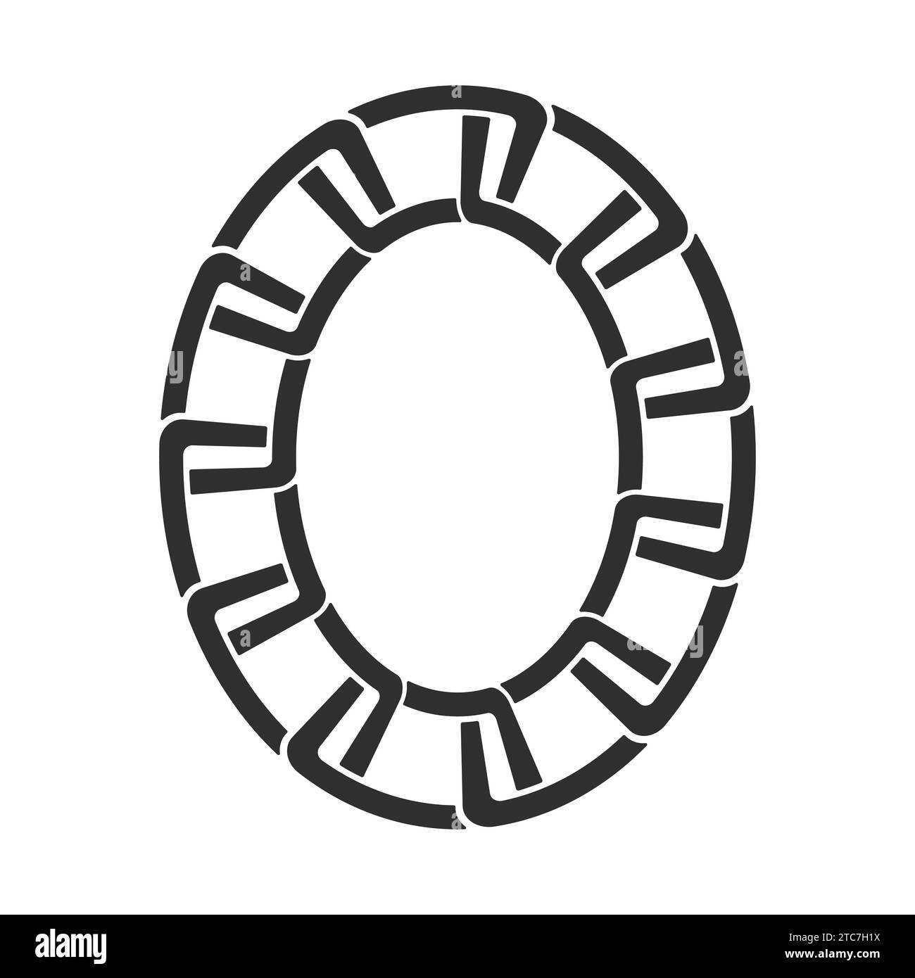 Chain frame round shape, Metal links repeat endlessly, Vector ...