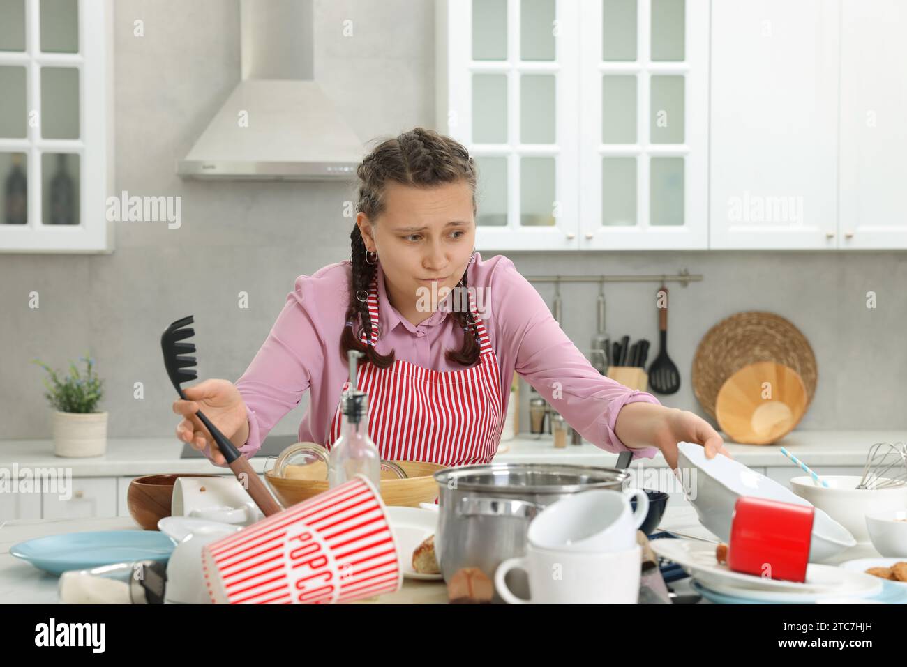 Woman domestic chores upset hi-res stock photography and images - Alamy