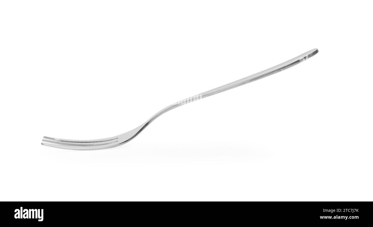 New clean shiny fork isolated on white Stock Photo - Alamy