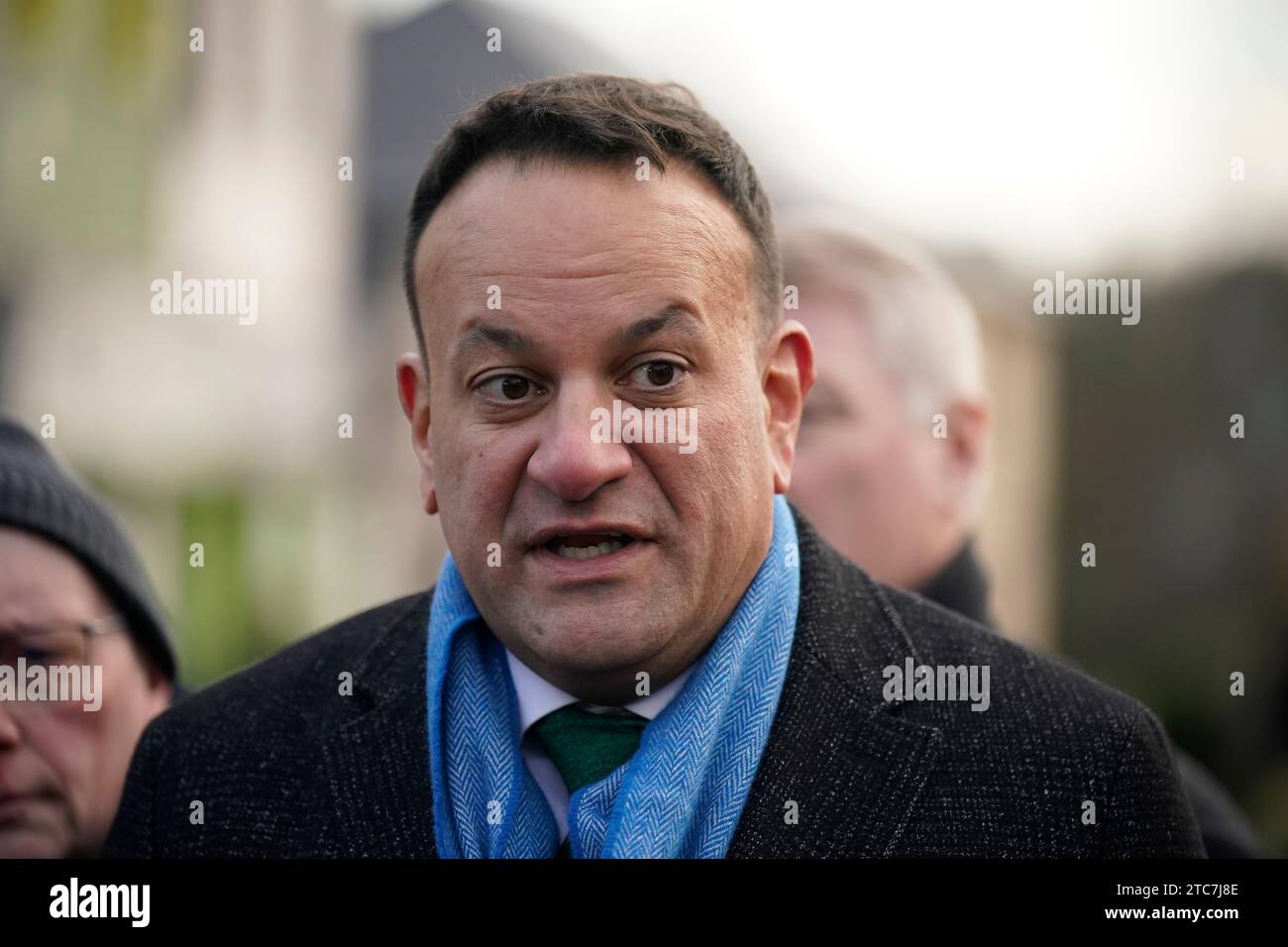 Taoiseach Leo Varadkar inspects damage in Leitrim after a tornado and ...