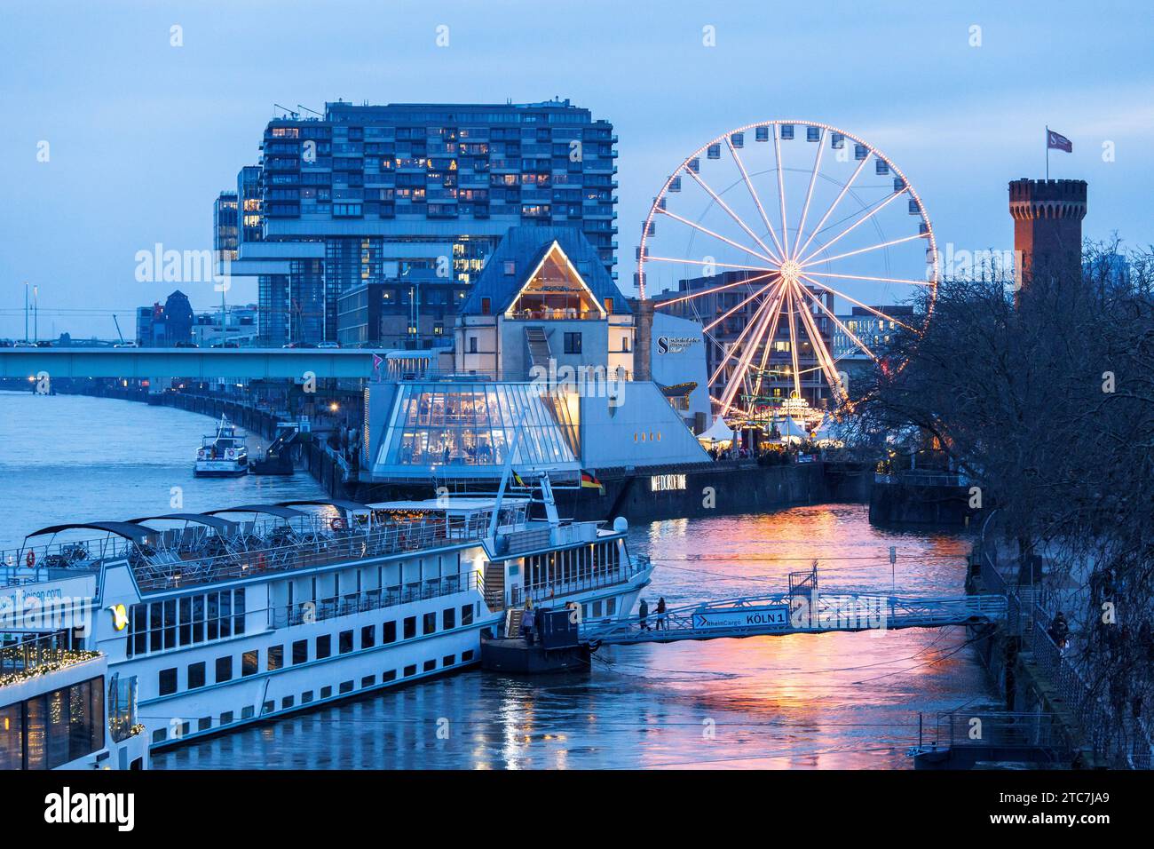 cruise liners, ferris wheel at the Chocolate Museum at the Christmas ...