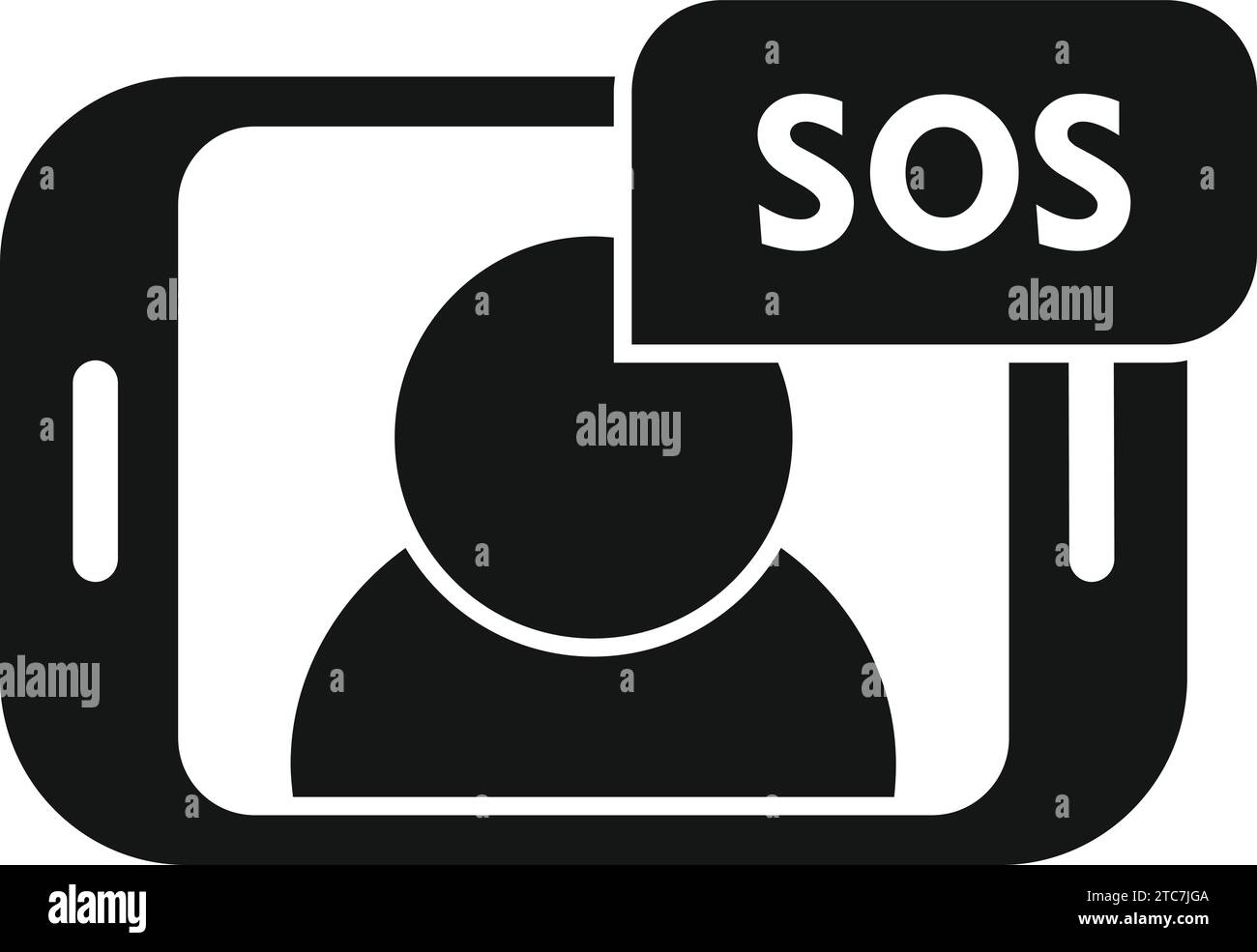 Sos help video call icon simple vector. Health safety. Lesson rescue ...