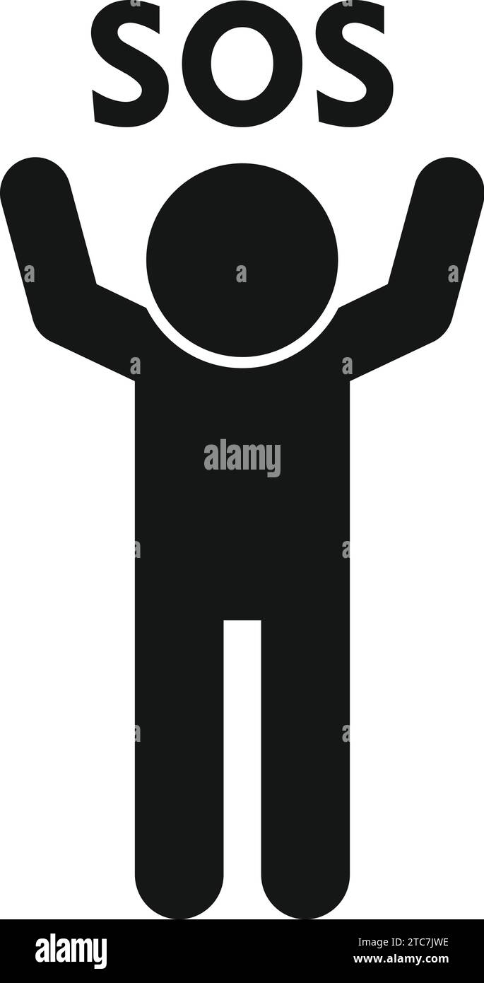 Sos people help icon simple vector. Engine safety. Help dial Stock ...