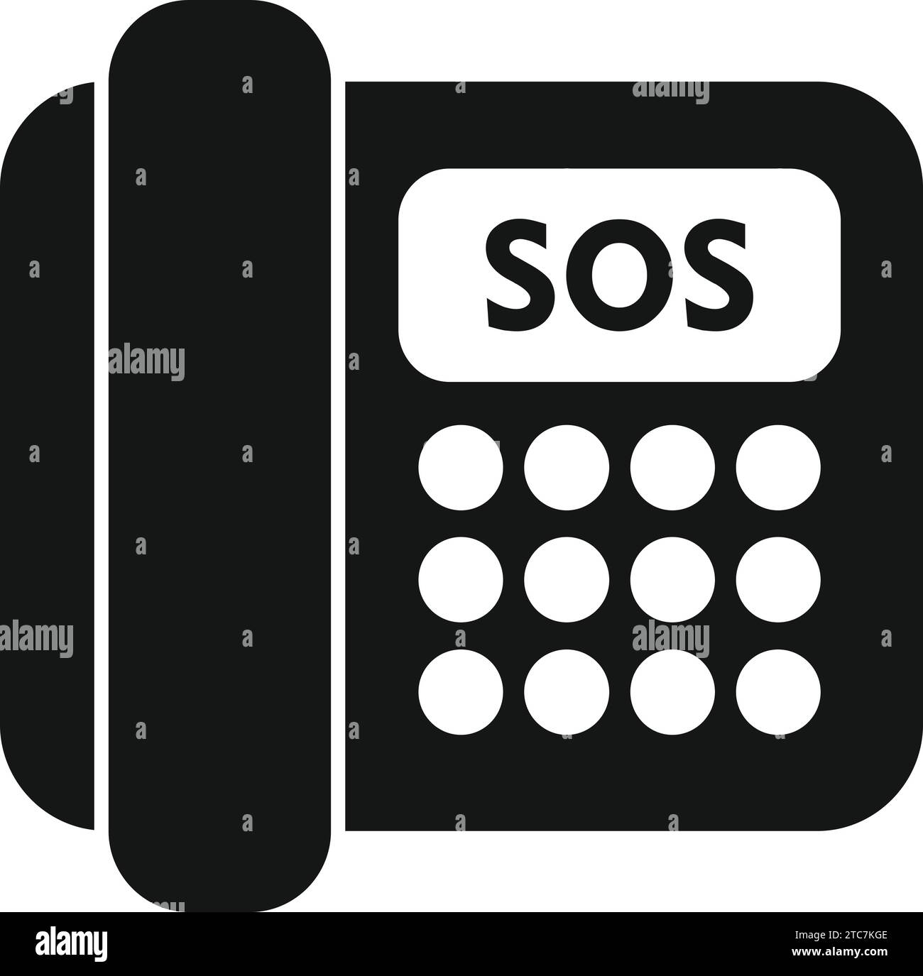 Sos help call icon simple vector. Danger rescue. Safety siren Stock ...