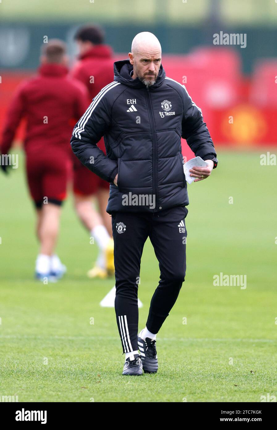 Manchester United Manager Erik Ten Hag During A Training Session At The