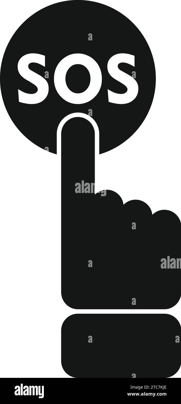 Sos call button icon simple vector. Engine safety. Calamity health ...