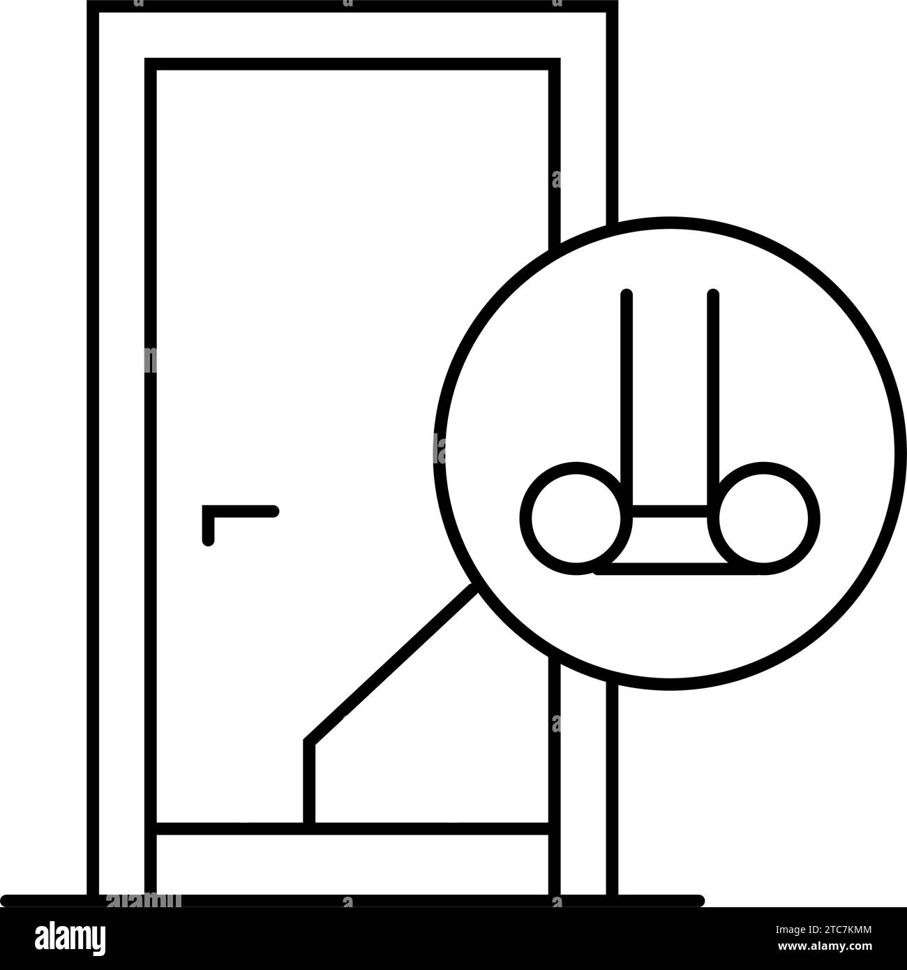 draft stopper garage tool line icon vector illustration Stock Vector ...