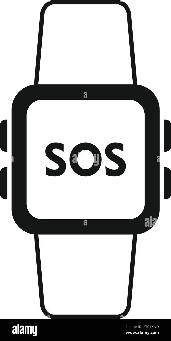 Sos smartwatch signal icon simple vector. Number safety. Dial help ...