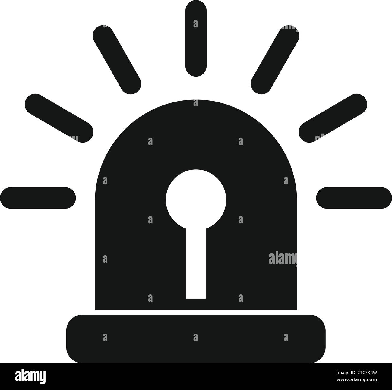 Siren flasher sos icon simple vector. Safety disaster. Help dial Stock ...