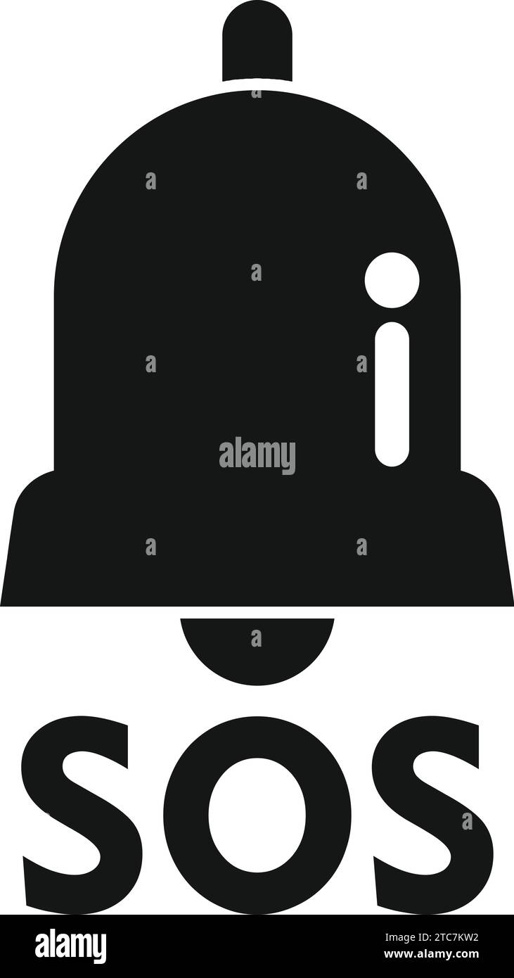 Sos ring icon simple vector. Safety siren security. Transport dial help ...