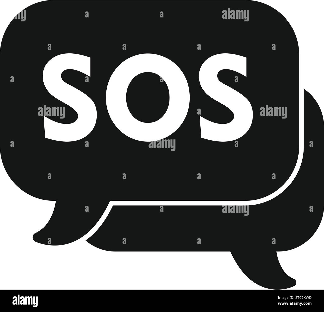 Sos help message icon simple vector. Health number. Siren security ...