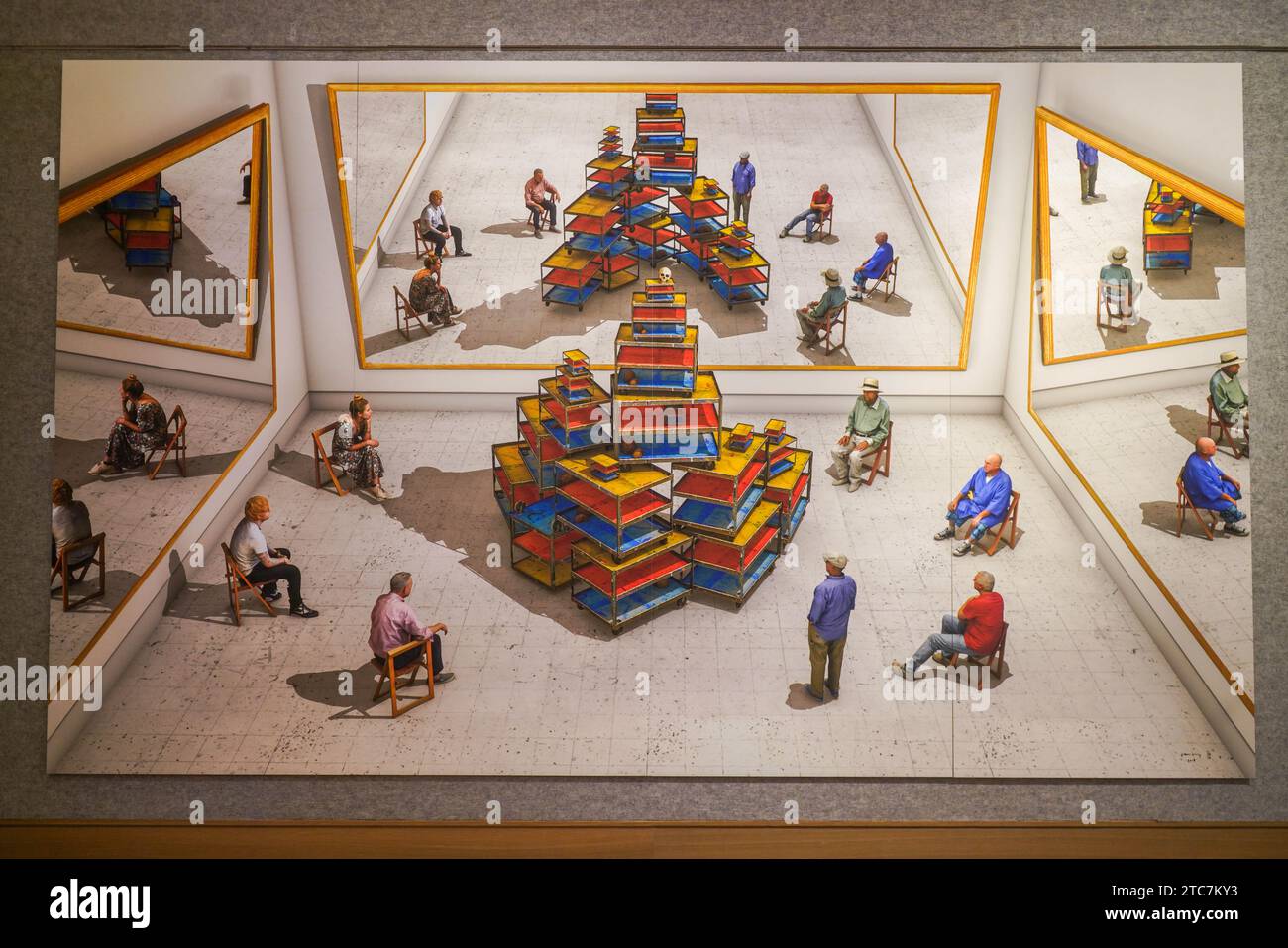 David Hockney: Viewers Looking at a Ready-made with Skull and Mirrors ...