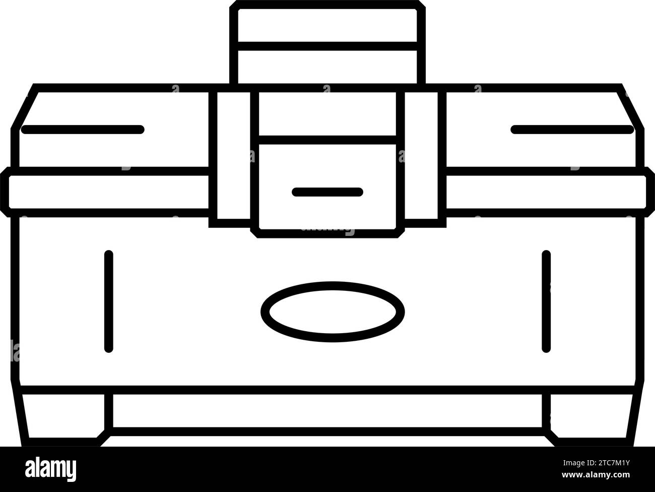 toolbox garage line icon vector illustration Stock Vector Image & Art ...