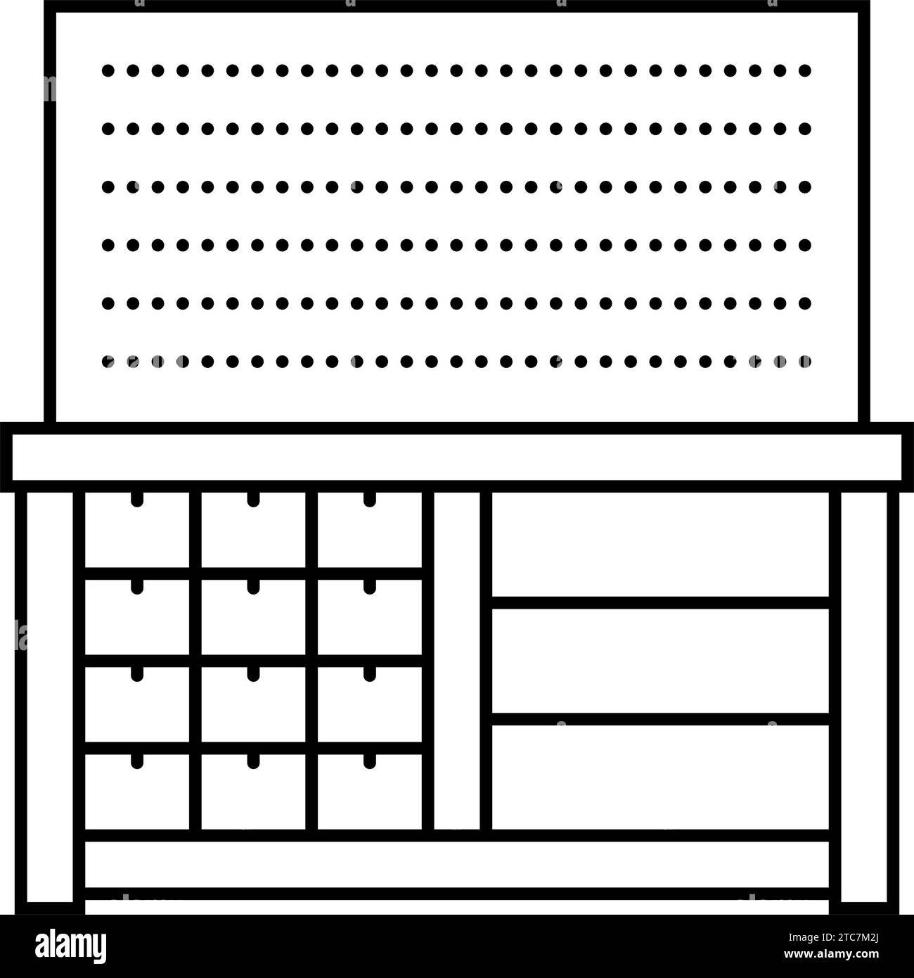 garage organizer tool line icon vector illustration Stock Vector Image ...