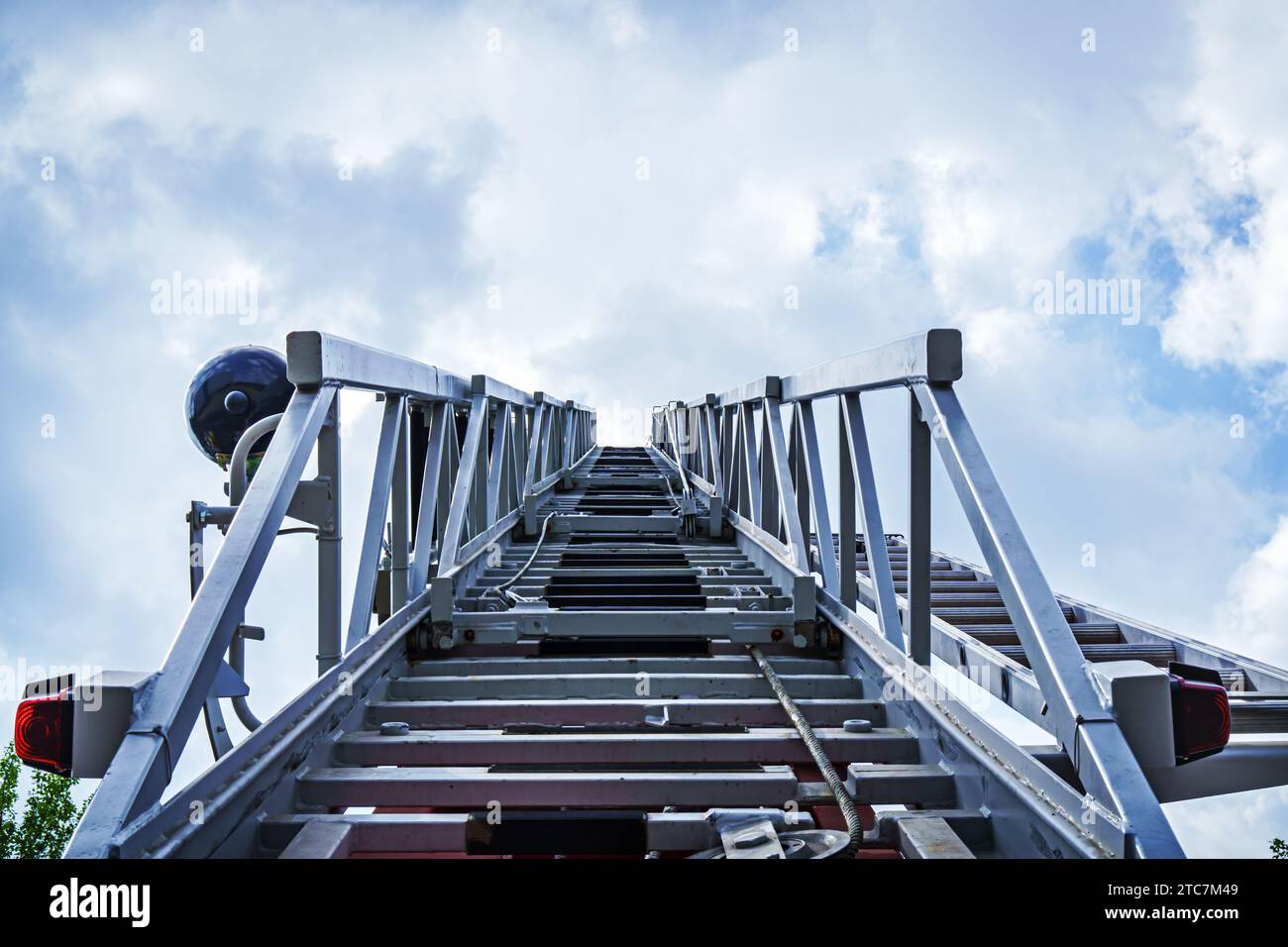 Fire truck ladder up hi-res stock photography and images - Alamy