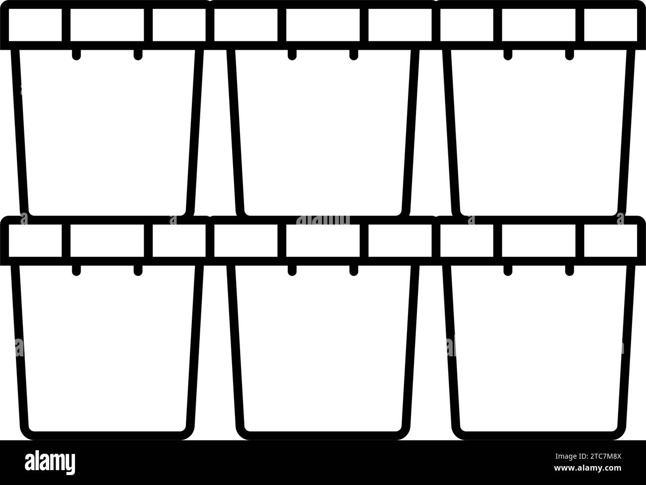 storage bins garage tool line icon vector illustration Stock Vector ...