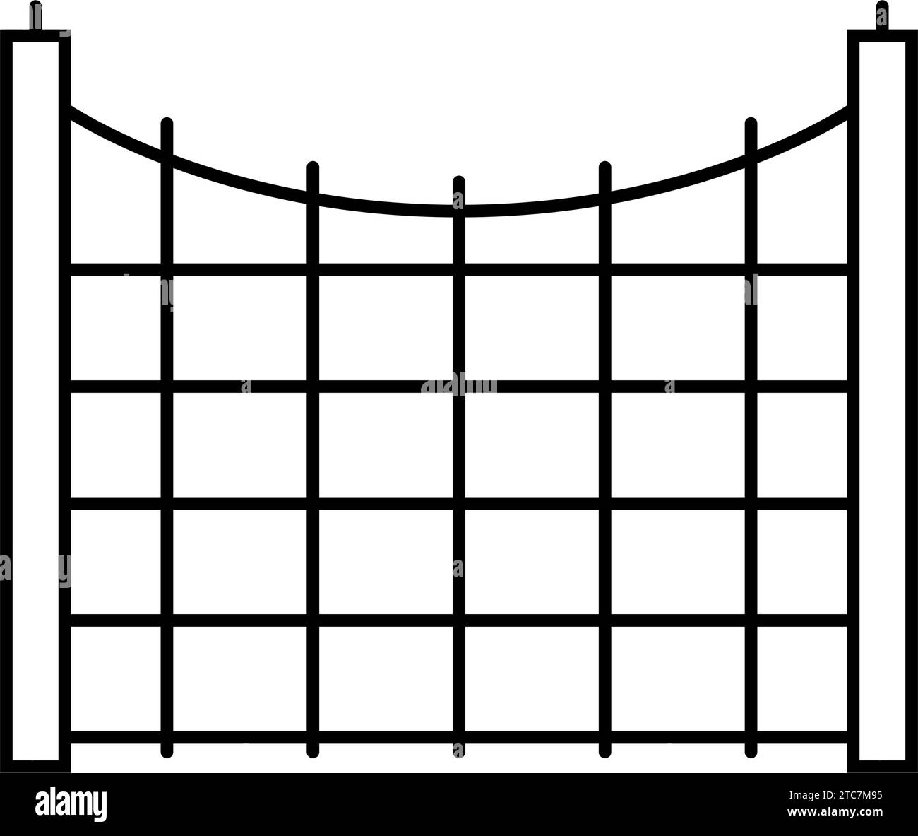 garden fence tool line icon vector illustration Stock Vector Image ...