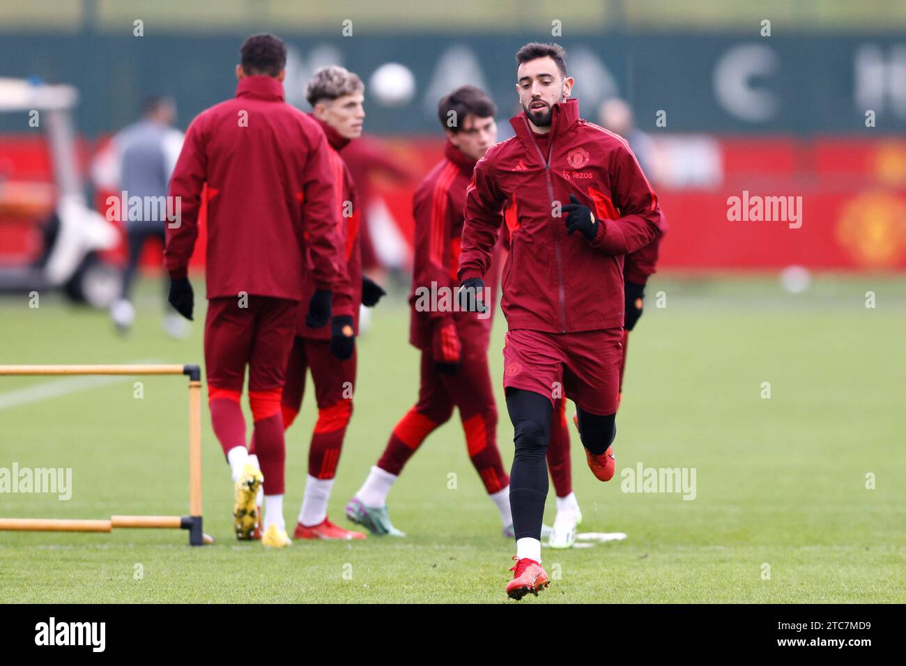 Manchester United's Bruno Fernandes during a training session at the ...