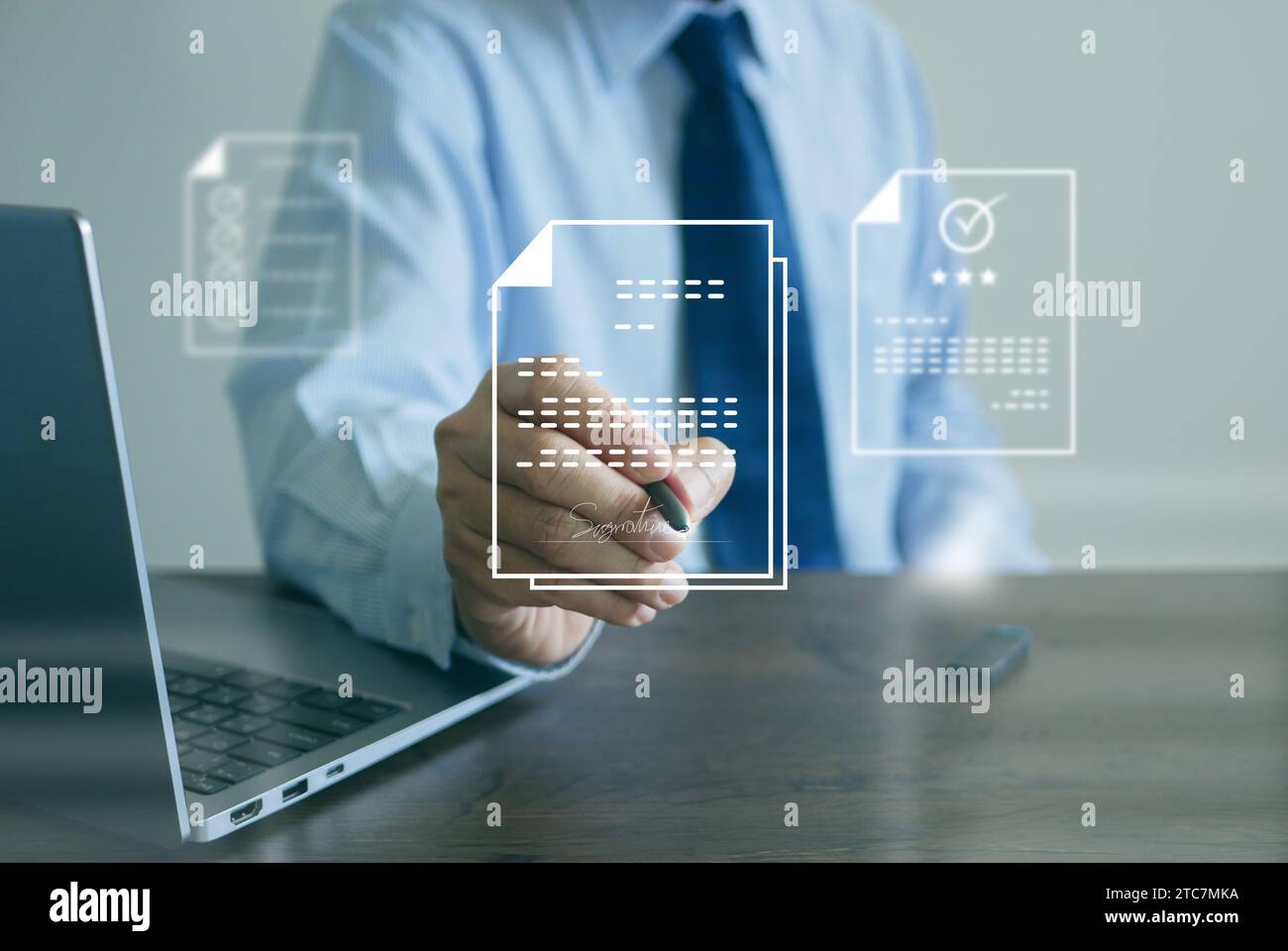 E-signing and e-document management concept. Electronic signature ...