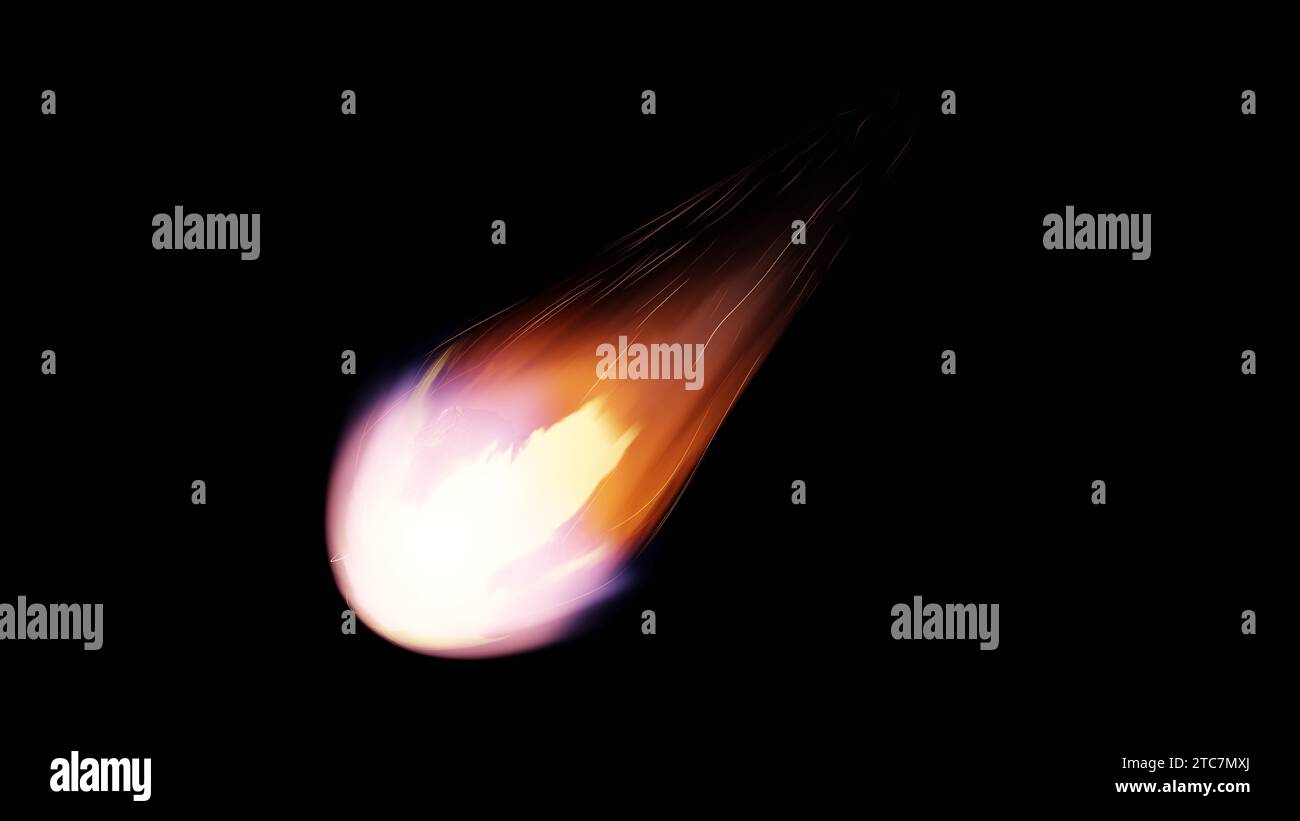 Asteroid, fall of comet to earth, Armageddon disaster, danger meteorite ...