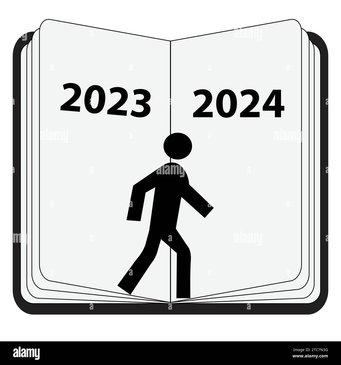 Conceptual 2024 new year Stock Vector Images - Alamy