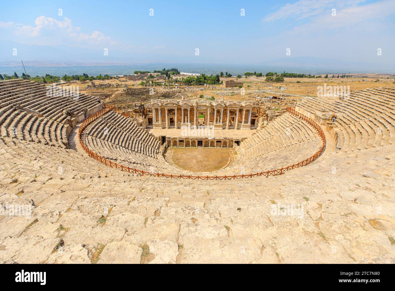 Pamukkale, Turkey: theater of Hierapolis within ancient city of Turkey ...