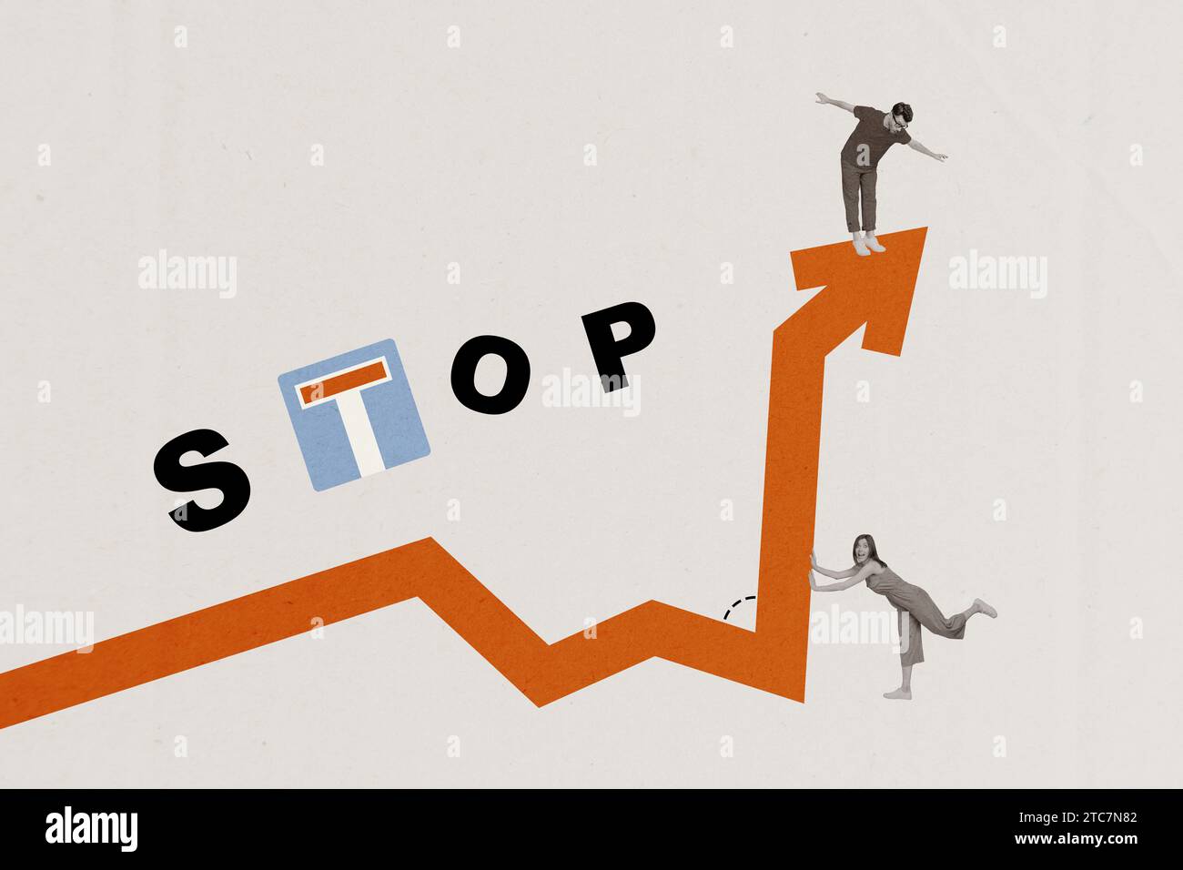 Collage poster artwork of successful people jealous woman hinder ...