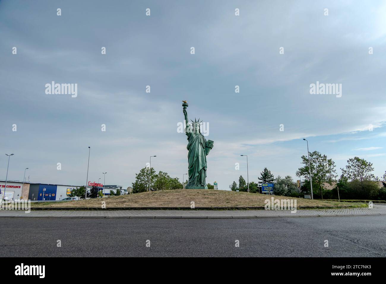 Colmar, France, July 23, 2023. This statue made of resin is a 12 meter ...