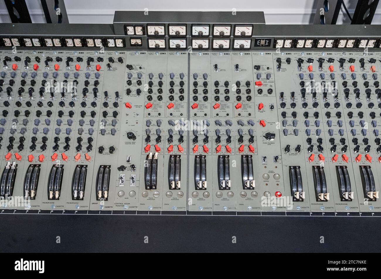 London, UK. 11th Dec, 2023. The EMI TG12345 Mk I Recording Console Used ...