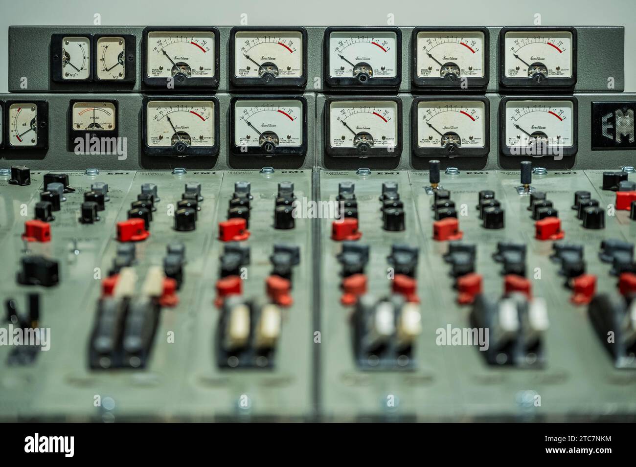 London, UK. 11th Dec, 2023. The EMI TG12345 Mk I Recording Console Used ...